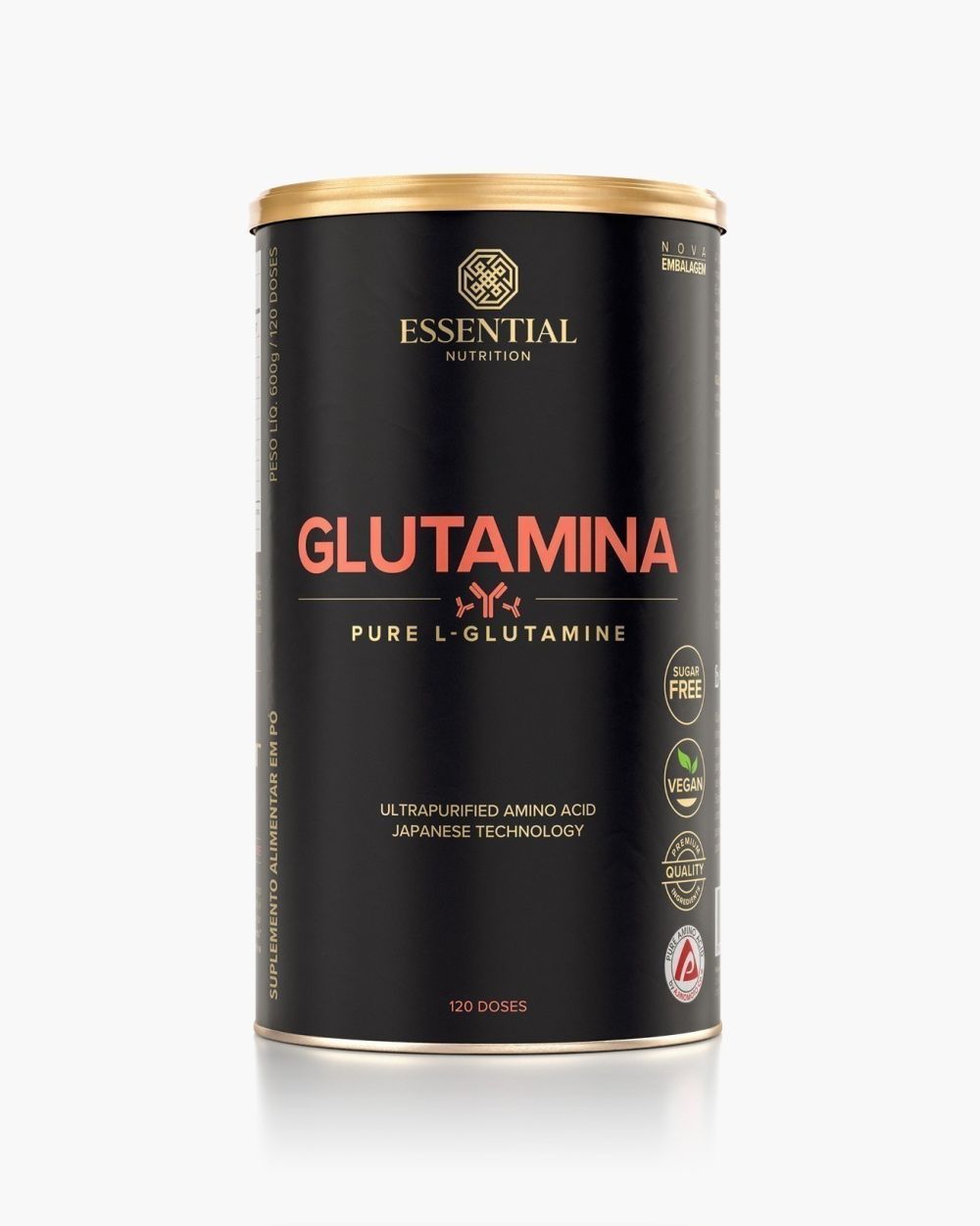 Glutamina 120 doses - 100% Pura L-Glutamina | Essential